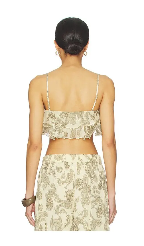 Hemant & Nandita Ruffle Tiered Chiffon Top