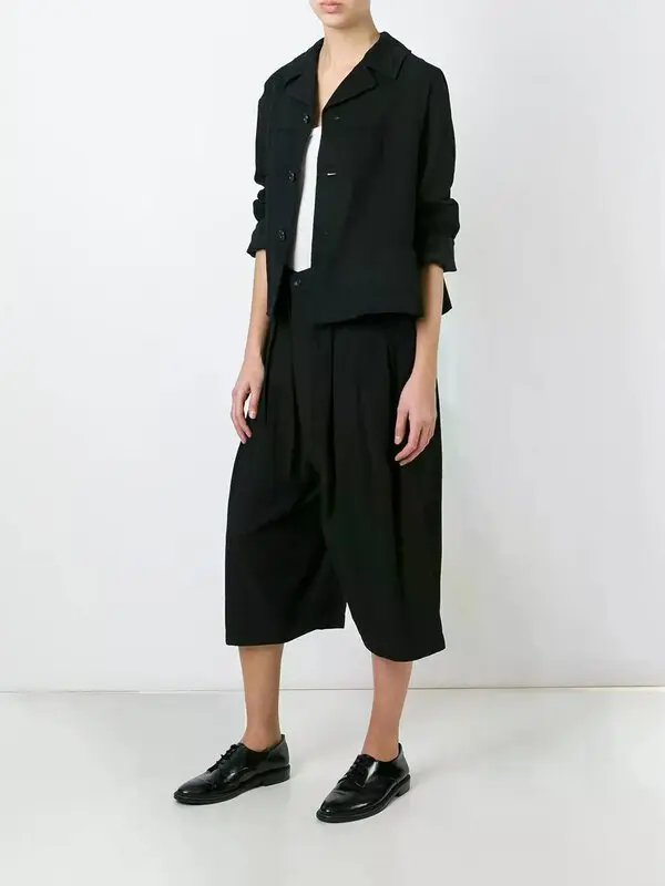 Comme Des Garçons Pleated Cropped Trousers
