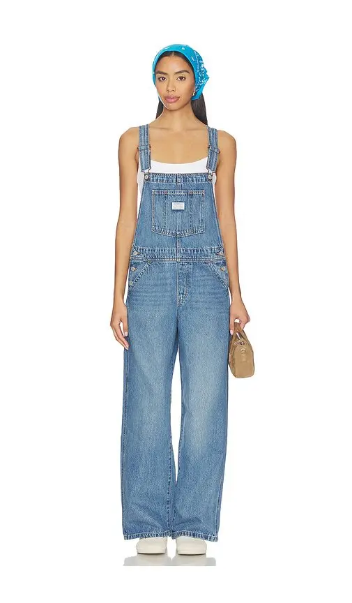 LEVI'S Full Length Wide Leg Overall In . Also - Blue