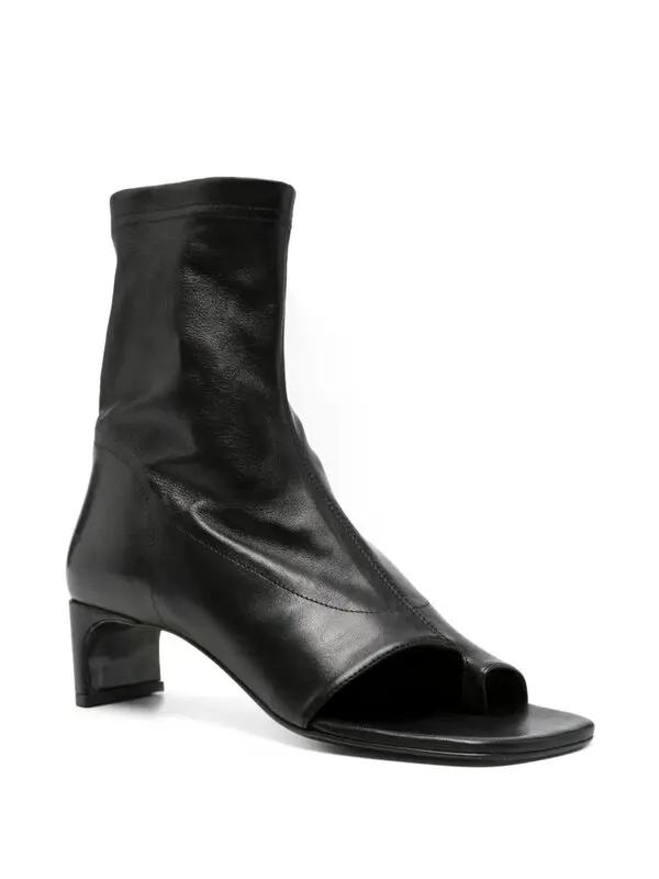 Elena Iachi Leather Open-toe Boots