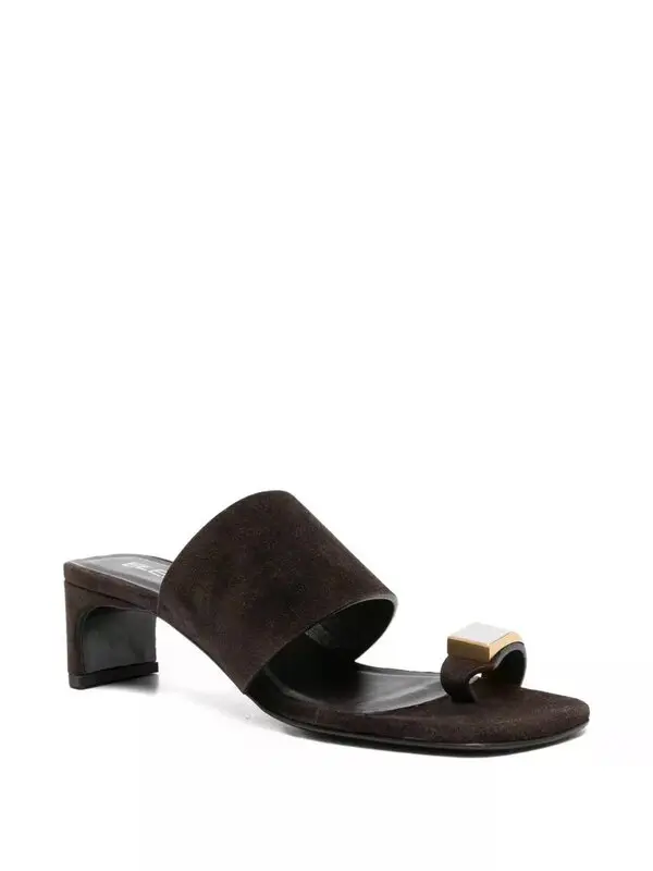 Elena Iachi Toe-ring Sandals - Brown