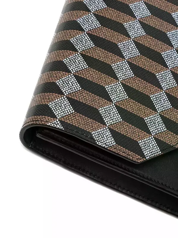 AU DEPART Geometric-print Clutch