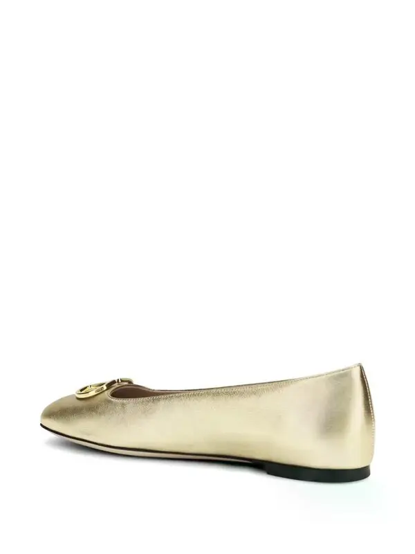 Valentino Garavani Vlogo Signature Ballerina Flats - Gold