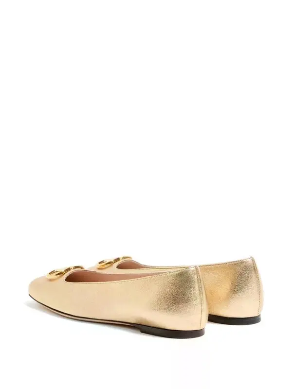 Valentino Garavani Vlogo Signature Ballerina Flats - Gold