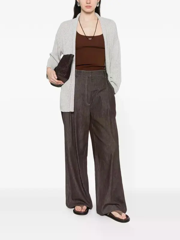 ANNE CLAIRE Three-quarter-sleeve Knit Cardigan
