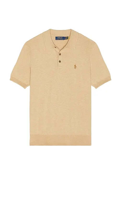 Polo Ralph Lauren Short Sleeve Cotton Placket Pullover Sweater