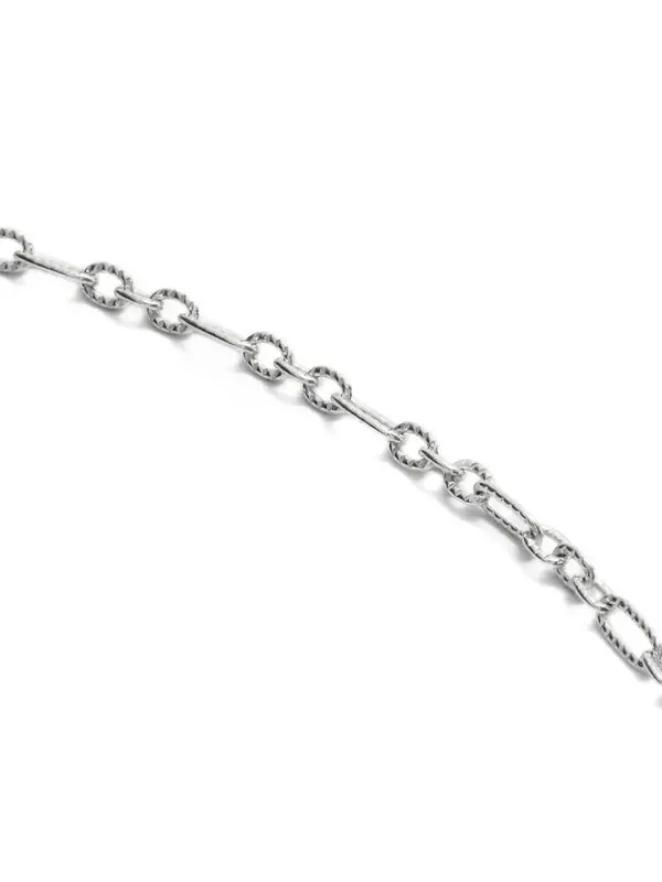 Monica Vinader Textured Chain Necklace - Silver
