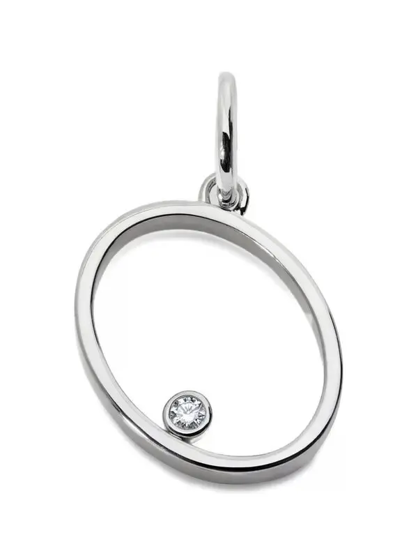 Monica Vinader Solitaire Diamond Pendant - Silver