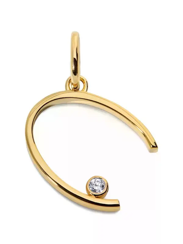 Monica Vinader Solitaire Initial Pendant - Gold