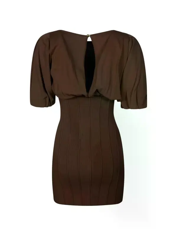 Elisabetta Franchi Knit Mini Dress With Belt