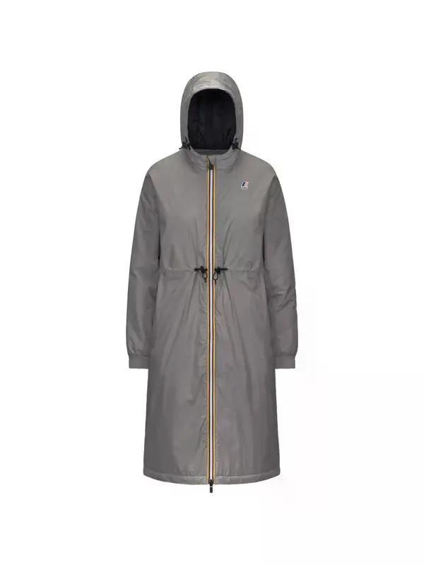 K-WAY Le Vrai 4.0 Drawstring Hooded Coat - Grey