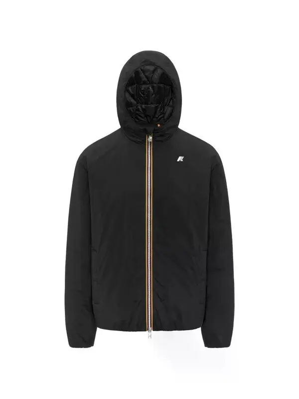 K-WAY Hooded Zip Jacket - Black