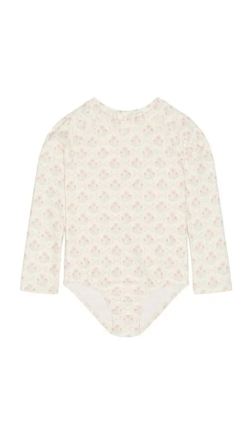 RYLEE + CRU Delphine Rashguard One-piece Swimsuit - Pink