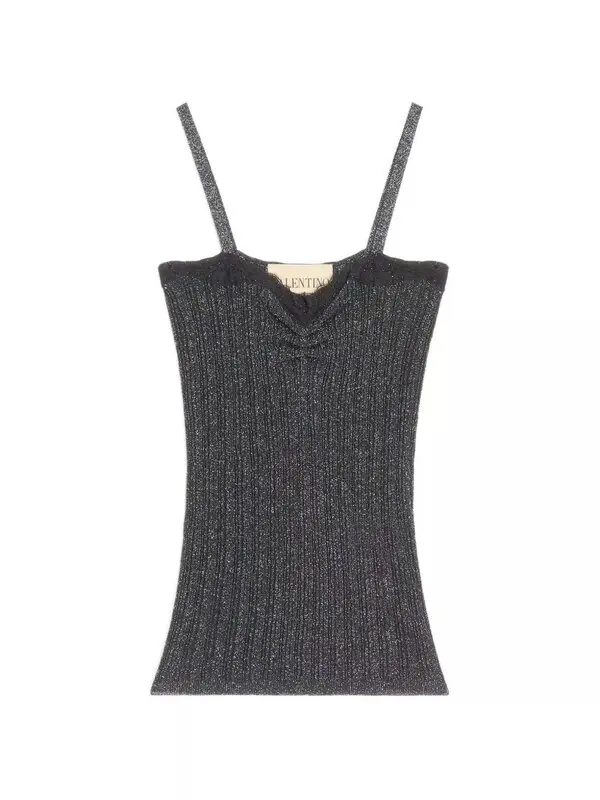 Valentino Garavani Lurex Knit Top - Black