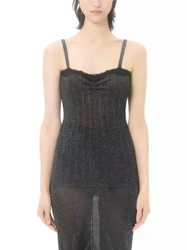 Valentino Garavani Lurex Knit Top - Black