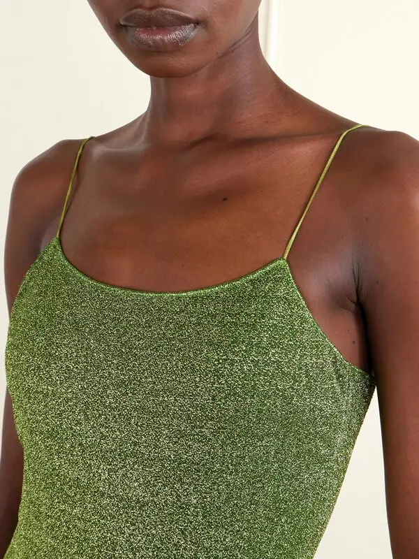 Oseree Lumière Metallic Swimsuit - Green