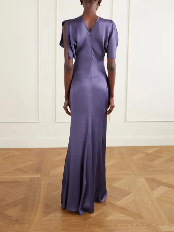 Victoria Beckham Isabella Ruched Gown - Blue