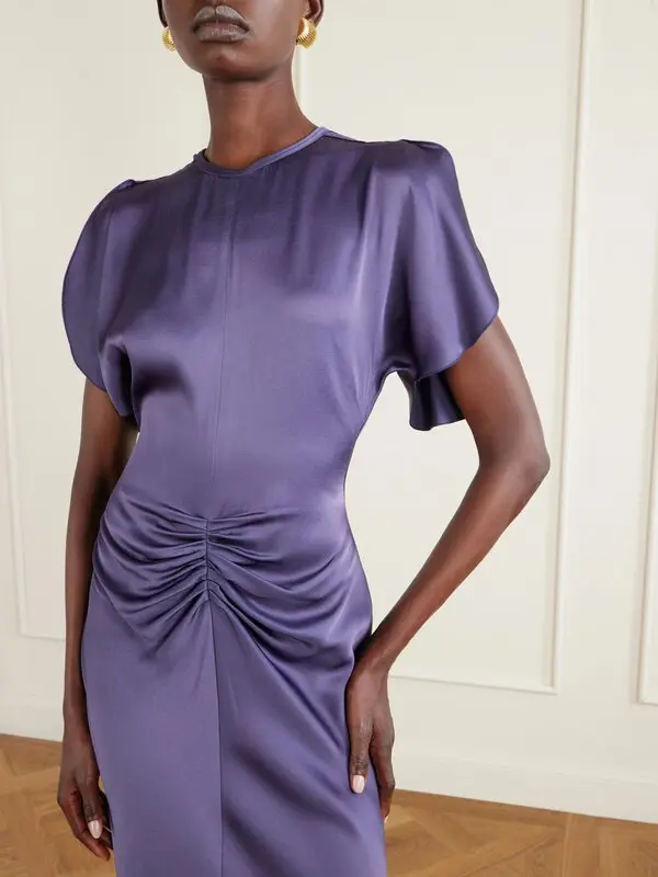 Victoria Beckham Isabella Ruched Gown - Blue