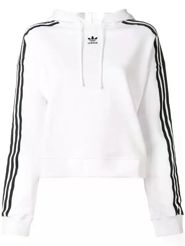 Adidas Cropped Hoodie - White