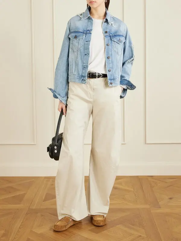Acne Studios Distressed Organic Denim Trucker Jacket