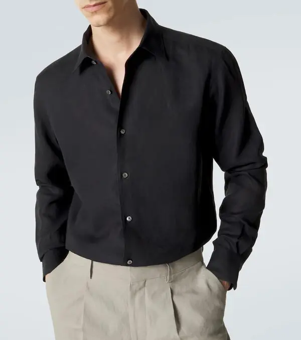 Zegna Linen Shirt - Black
