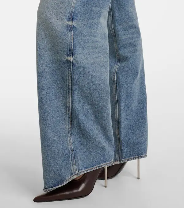 COURREGES Logo Wide-leg Jeans