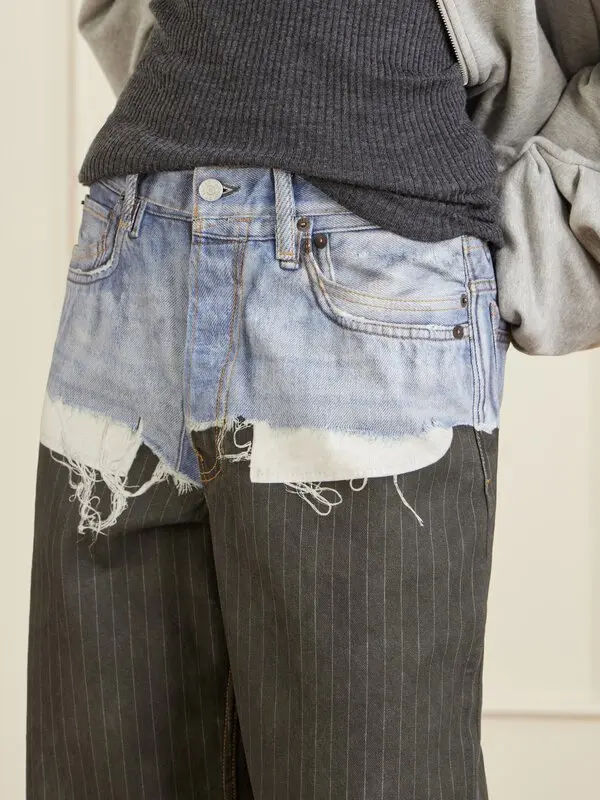 Acne Studios Trompe L'oeil Pinstriped Wide-leg Jeans