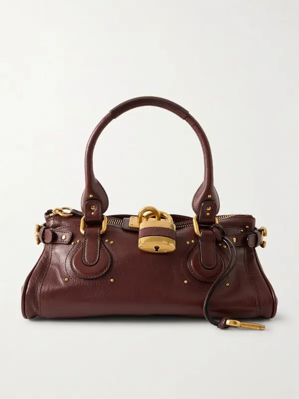 Chloé Paddington Embellished Leather Tote - Brown