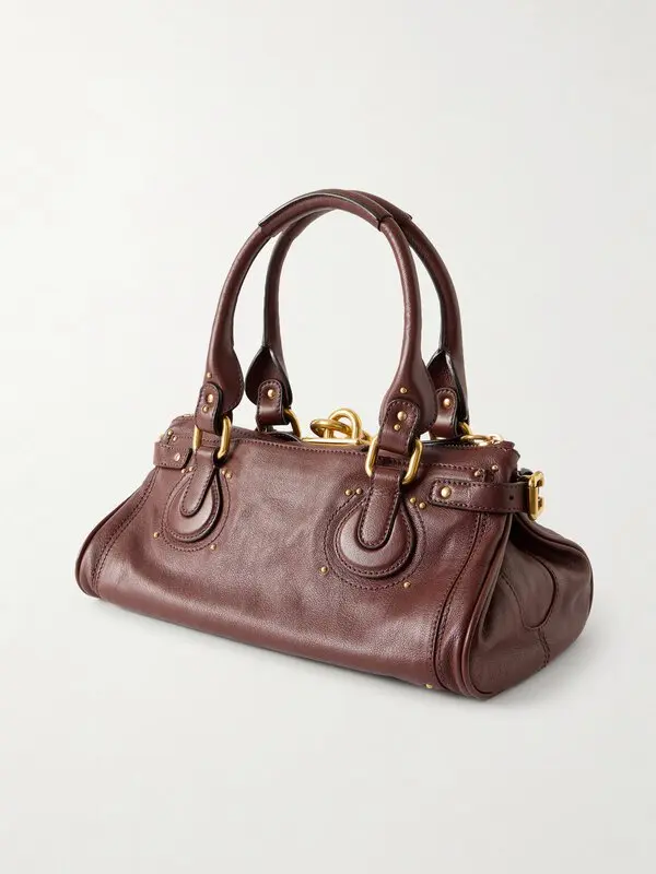 Chloé Paddington Embellished Leather Tote - Brown