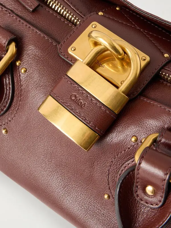 Chloé Paddington Embellished Leather Tote - Brown