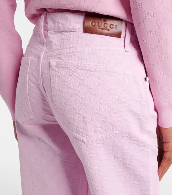 Gucci Gg Jacquard Straight Jeans