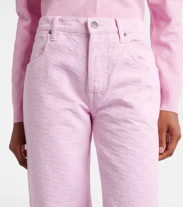 Gucci Gg Jacquard Straight Jeans