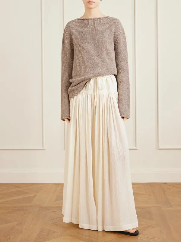 THE ROW Nitha Cashmere Sweater - Neutrals