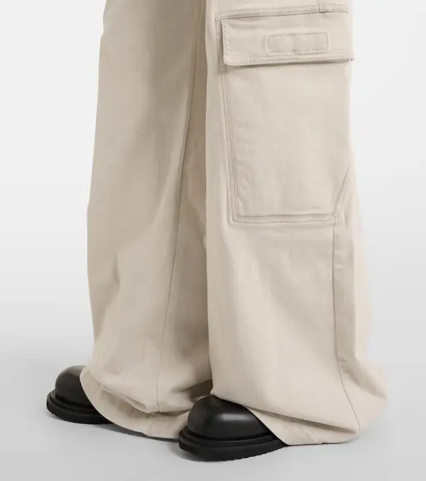 Rick Owens Jumbo Cotton-blend Cargo Pants - Beige