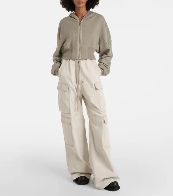 Rick Owens Jumbo Cotton-blend Cargo Pants - Beige