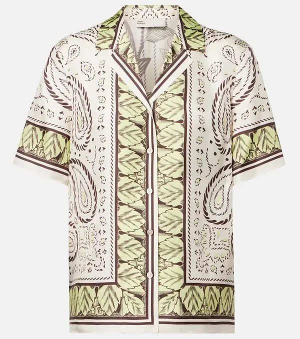 Tory Burch Printed Silk Bowling Shirt - Multicoloured