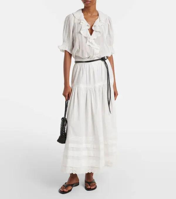 DÔEN Sebastiane Cotton Poplin Maxi Skirt
