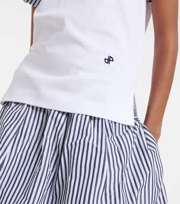 PATOU Cotton Jersey T-shirt With Crewneck And Side Slits