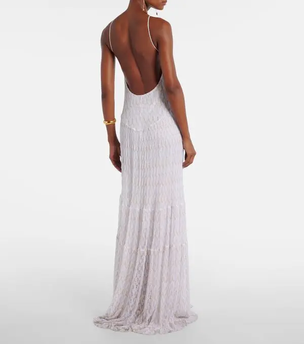 Missoni Halterneck Open-back Lame Gown