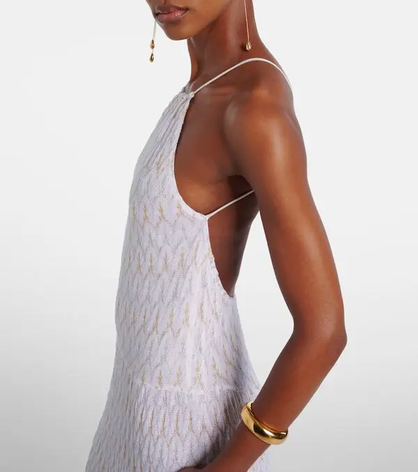 Missoni Halterneck Open-back Lame Gown