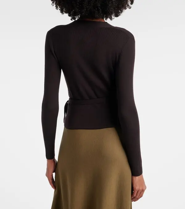 Jardin Des Orangers Virgin Wool Wrap Cardigan