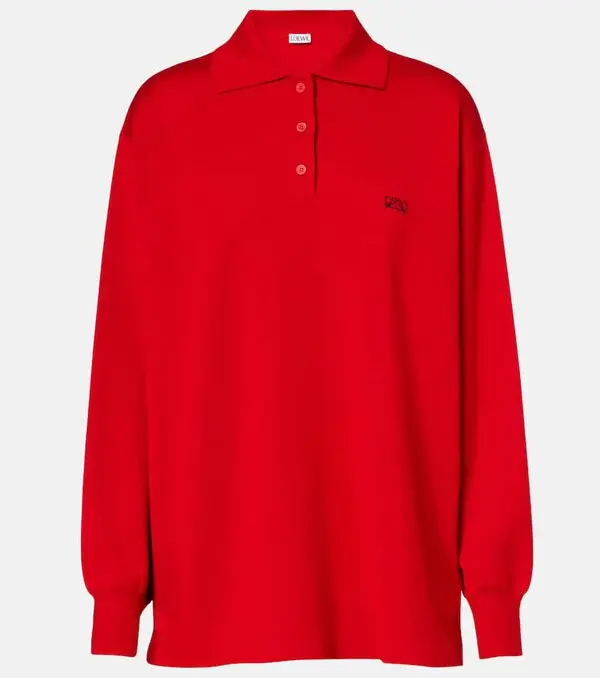 Loewe Double L Polo Sweater - Red