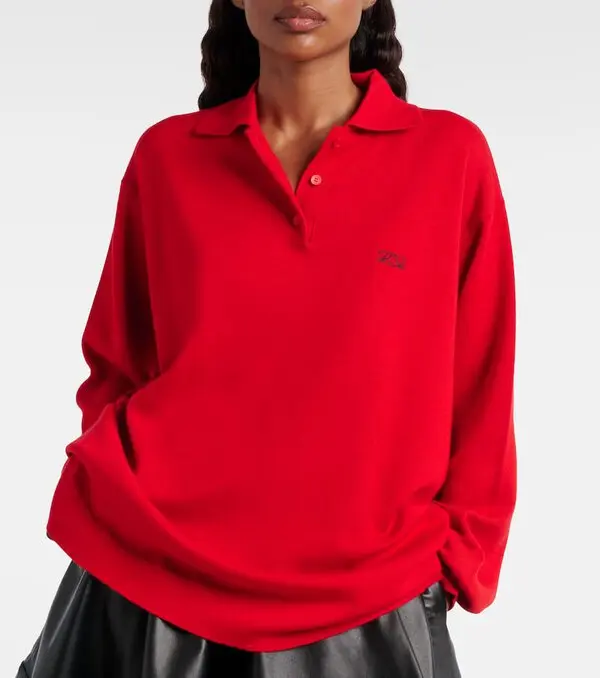 Loewe Double L Polo Sweater - Red