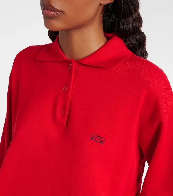 Loewe Double L Polo Sweater - Red