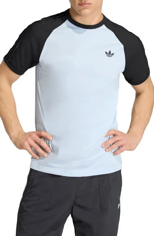 Adidas 3-stripes Cotton T-shirt - Crystal Sky