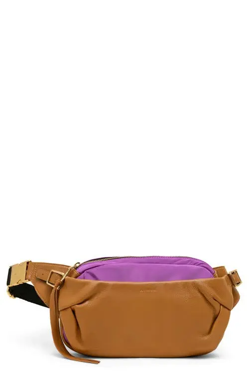AIMEE Seeker Leather Sling Bag - Latte Violet