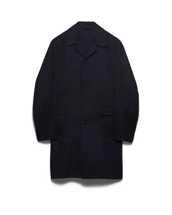 Prada Single-breasted Wool And Silk Coat
