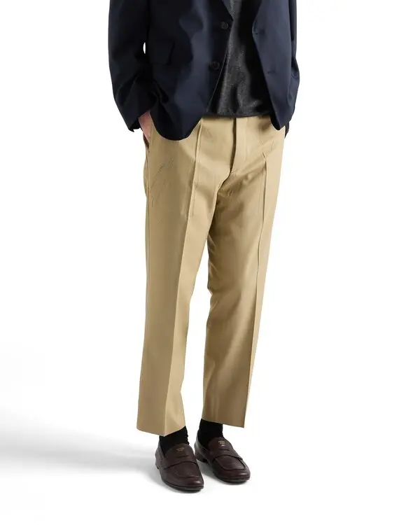 Prada Slim-fit Silk Trousers