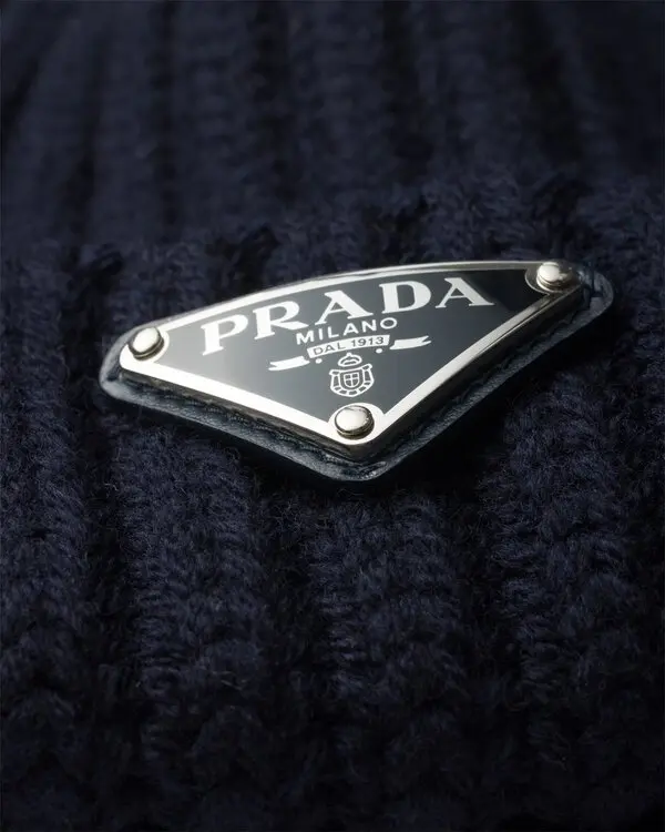 Prada Wool Beanie - Blue