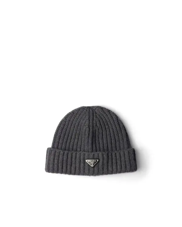 Prada Wool Beanie - Grey